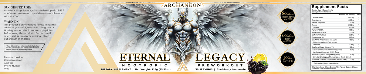 Eternal Legacy Pre-Workout – Archaneon Supplements